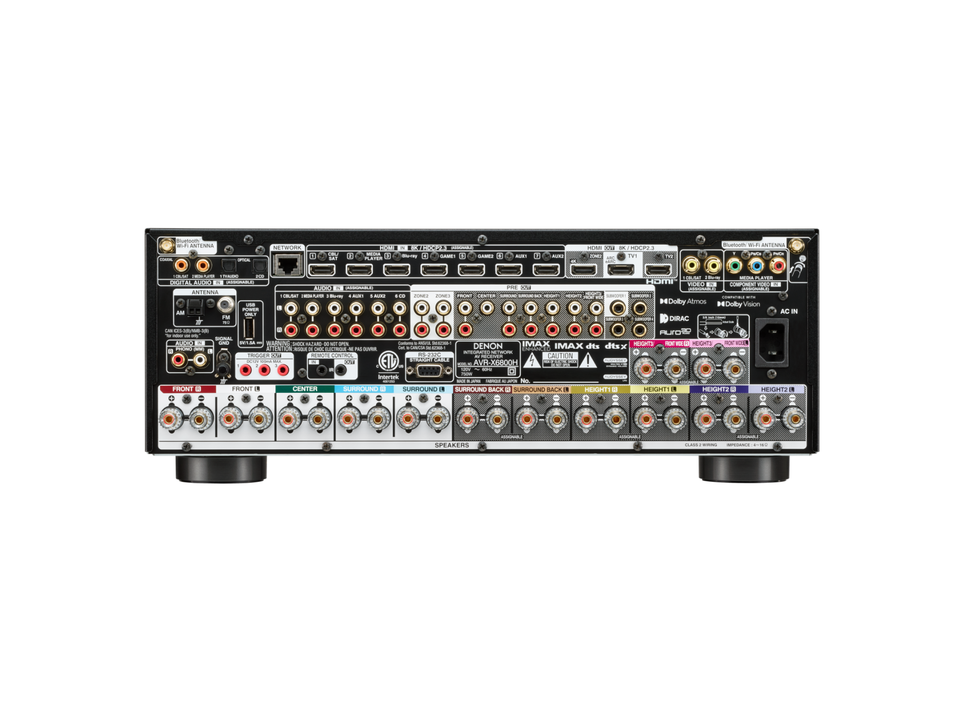 Denon AVR-X6800 11.4 Kanal 8K AV Receiver